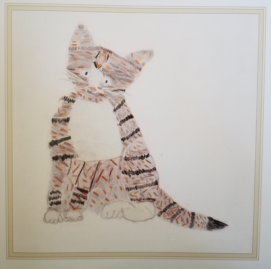 Famous Emma Goss Cat Print "kitten" Fine Art Illustration Book Plate ...