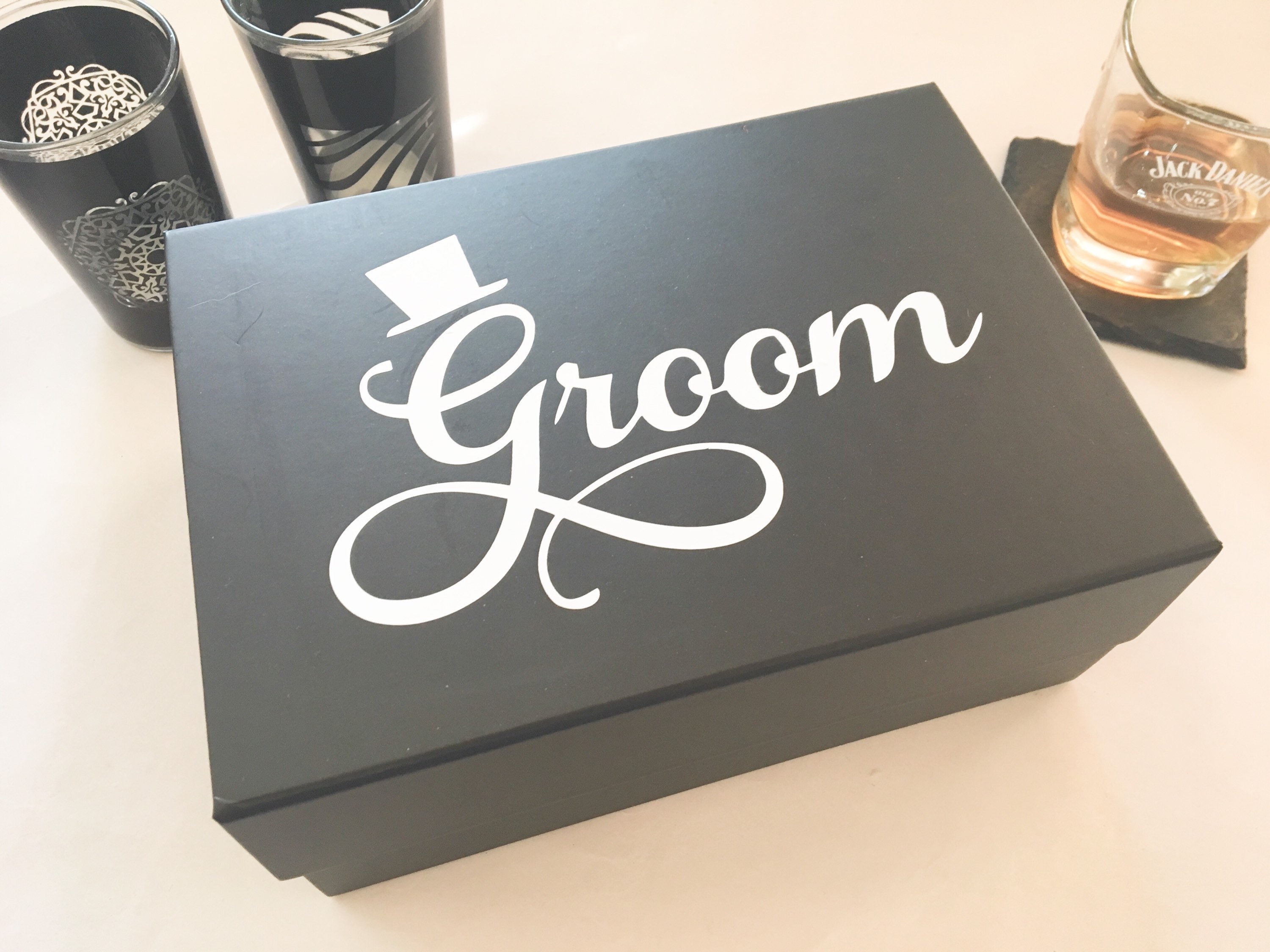 Groom Keepsake Box, Black Keepsake Box, Luxury Gift Box, Wedding Gift ...