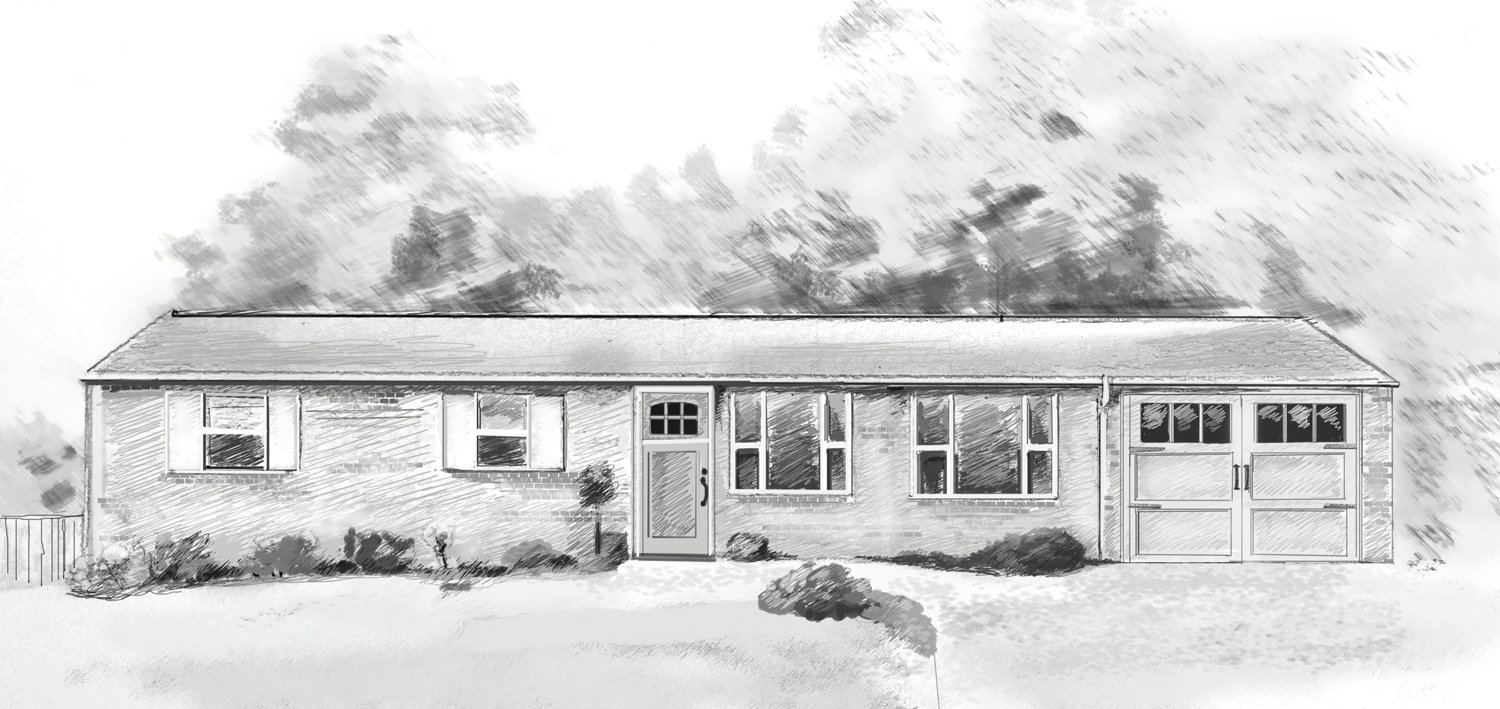 Custom Pen and Ink House Drawing- Personalized Home Illustration - Hand ...