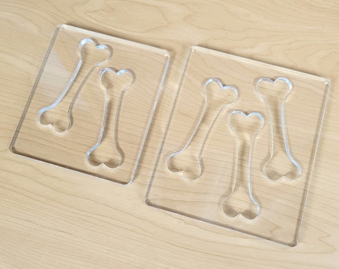 Dog Bone & Paw Inlay Acrylic Router Template 5 Designs - Etsy