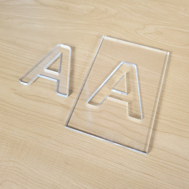 Acrylic Letter & Number Epoxy Inlay Template | Woodworking - Etsy