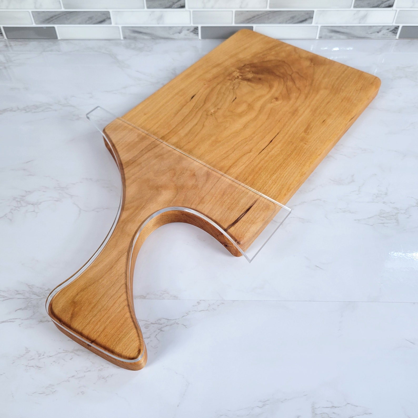 Skinny Modern Charcuterie Board Handle Template Laser Cut - Etsy