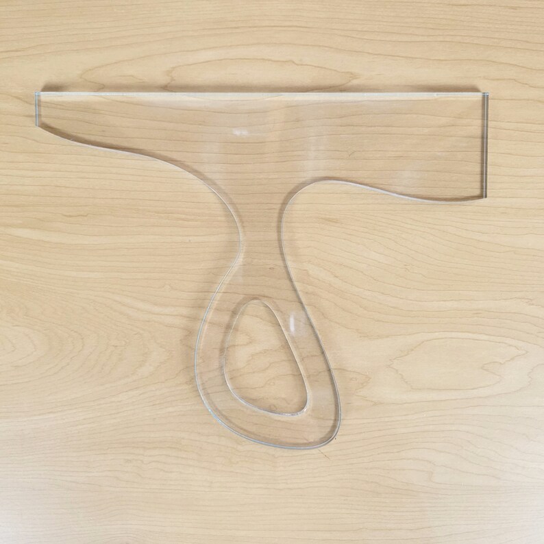 Curvy Charcuterie Board Handle Template Laser Cut Acrylic | Etsy