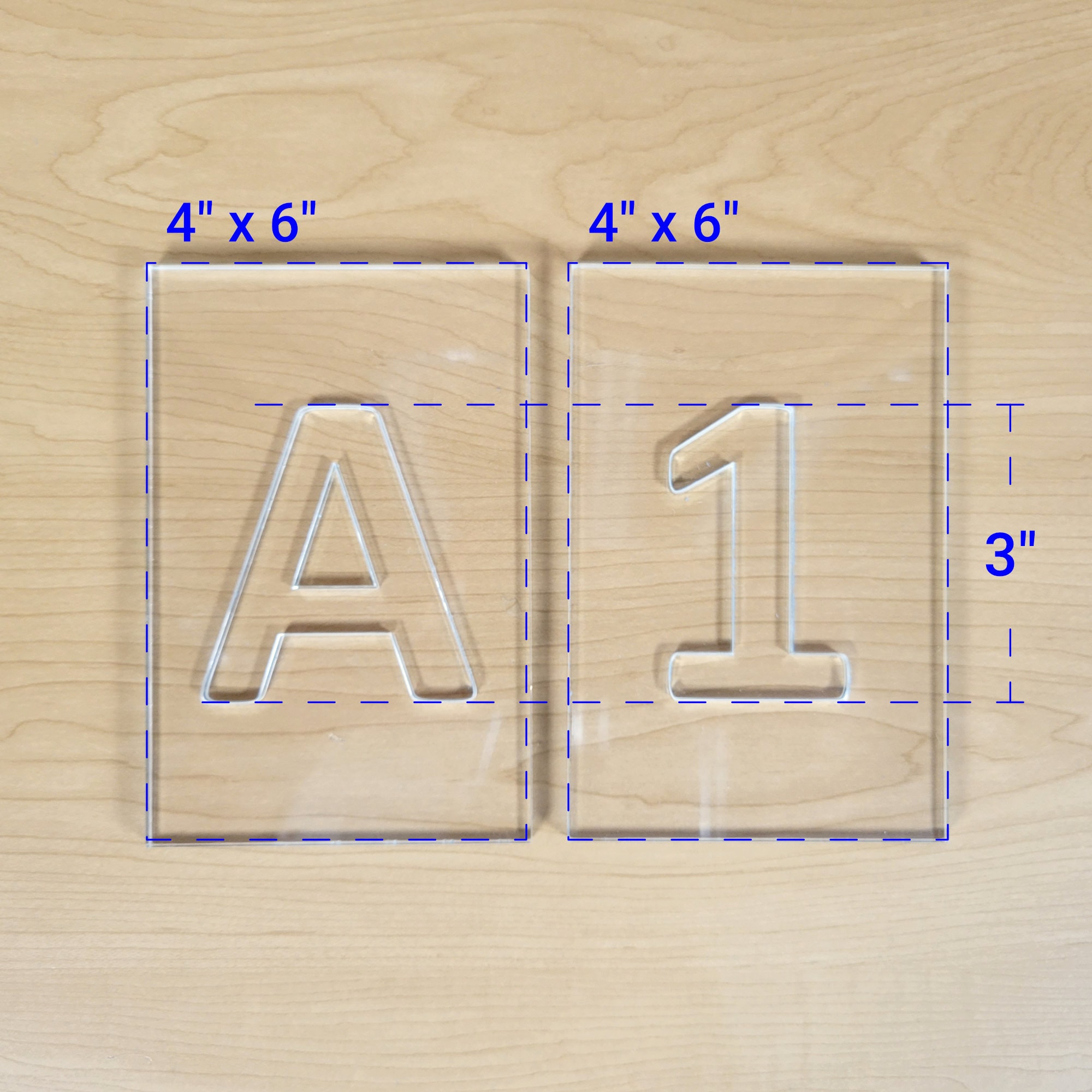 Acrylic Letter & Number Epoxy Inlay Template | Woodworking - Etsy
