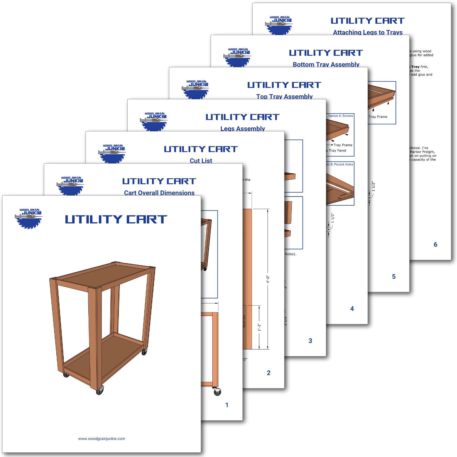 Workshop Cart Utility Cart DIY Cart Woodworking Build - Etsy