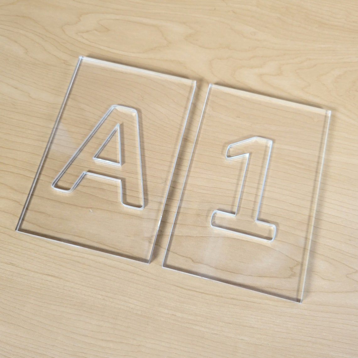 Acrylic Letter & Number Epoxy Inlay Template | Woodworking - Etsy