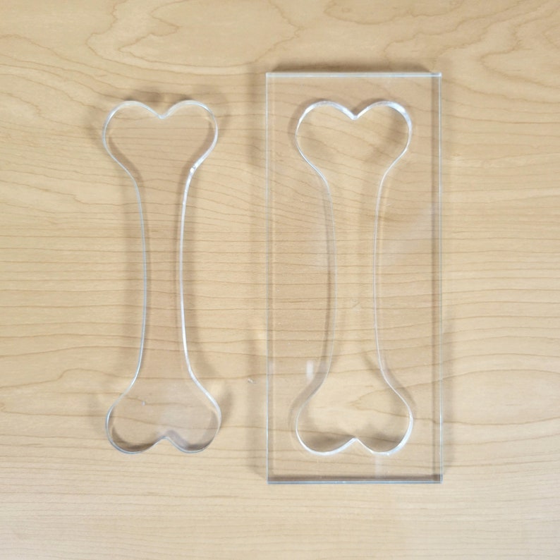 Single Dog Bone Epoxy/resin Inlay Template Laser Cut Acrylic - Etsy
