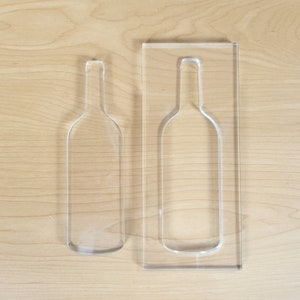 Wine Bottle Epoxy/resin Inlay Template | Laser Cut Acrylic ...