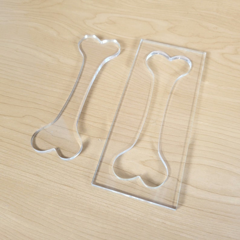 Single Dog Bone Epoxy/resin Inlay Template Laser Cut Acrylic - Etsy