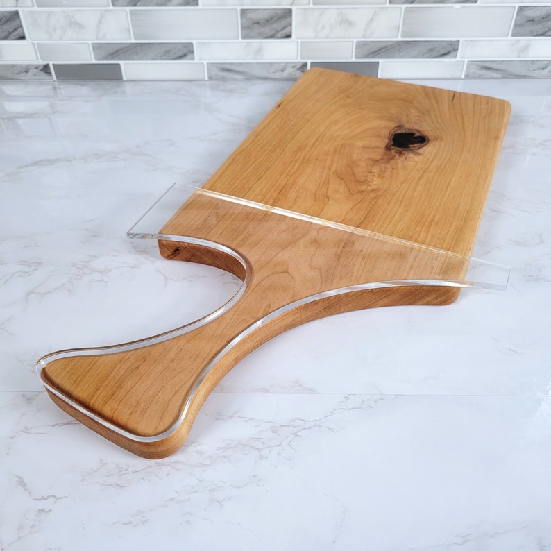 Skinny Modern Charcuterie Board Handle Template Laser Cut - Etsy