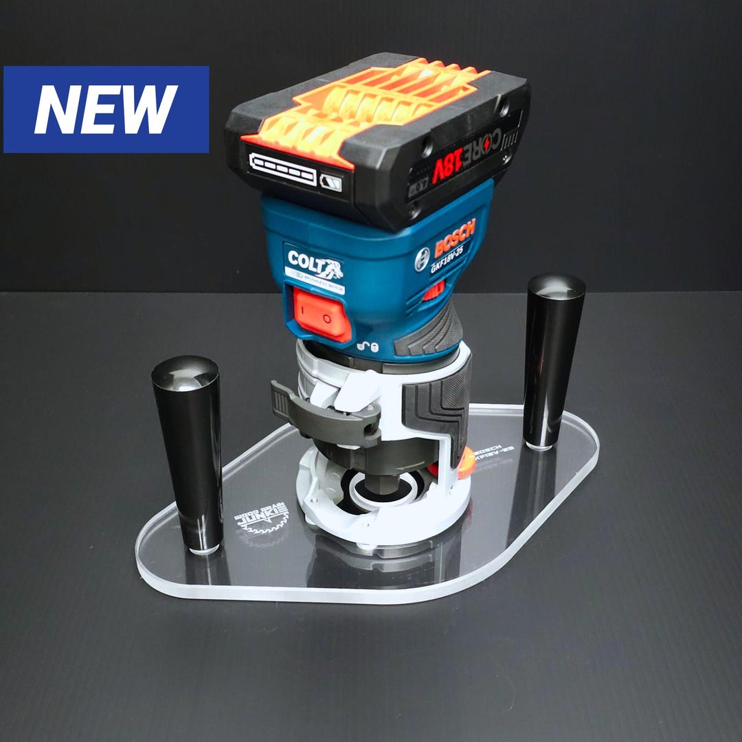 Bosch Colt GKF18V-25 Router Base Plate: Dual Grip, Guide Bushing ...