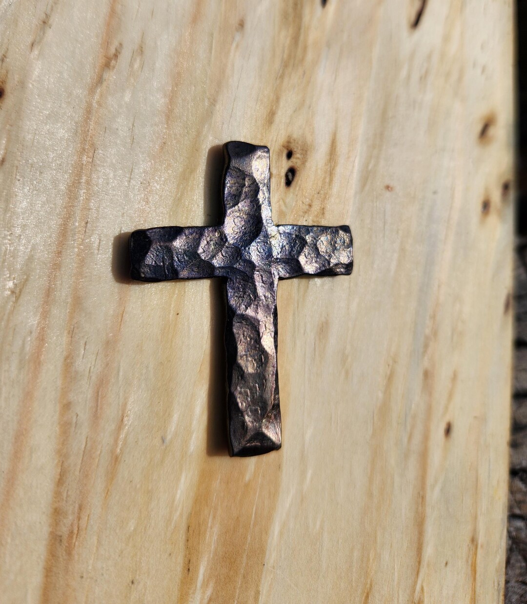 Hand-forged Solid Steel Cross - Etsy