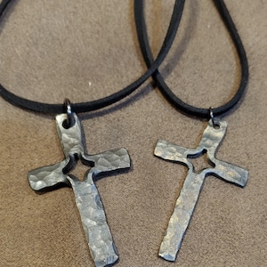 Hand-forged Split Cross Necklace - Etsy