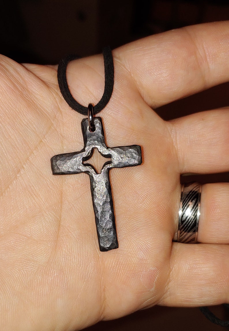 Hand-forged Split Cross Necklace - Etsy