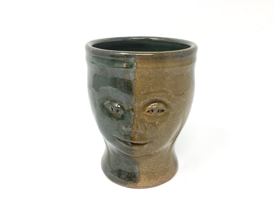 Smiling Face Pottery Vase, Unique Head Tumbler, Home Decor - Etsy