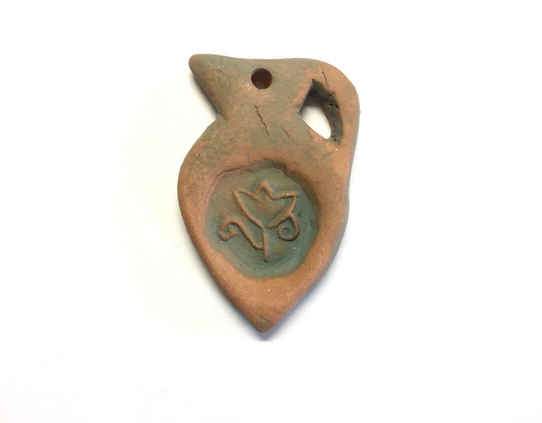Amphora Pottery Pendant, Eco Style Pottery Bead, Ceramic Component for ...