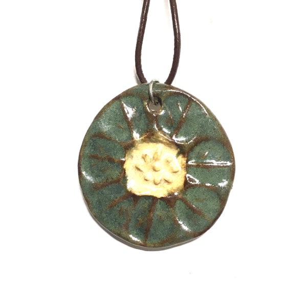 Ceramic Pottery Pendant - Etsy