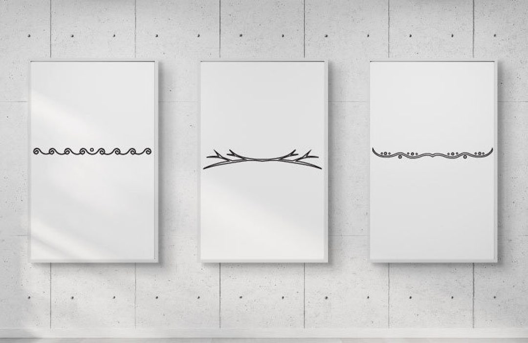 Text Divider - Line Break Bundle of 3 - SVG, PNG & JPG - Etsy