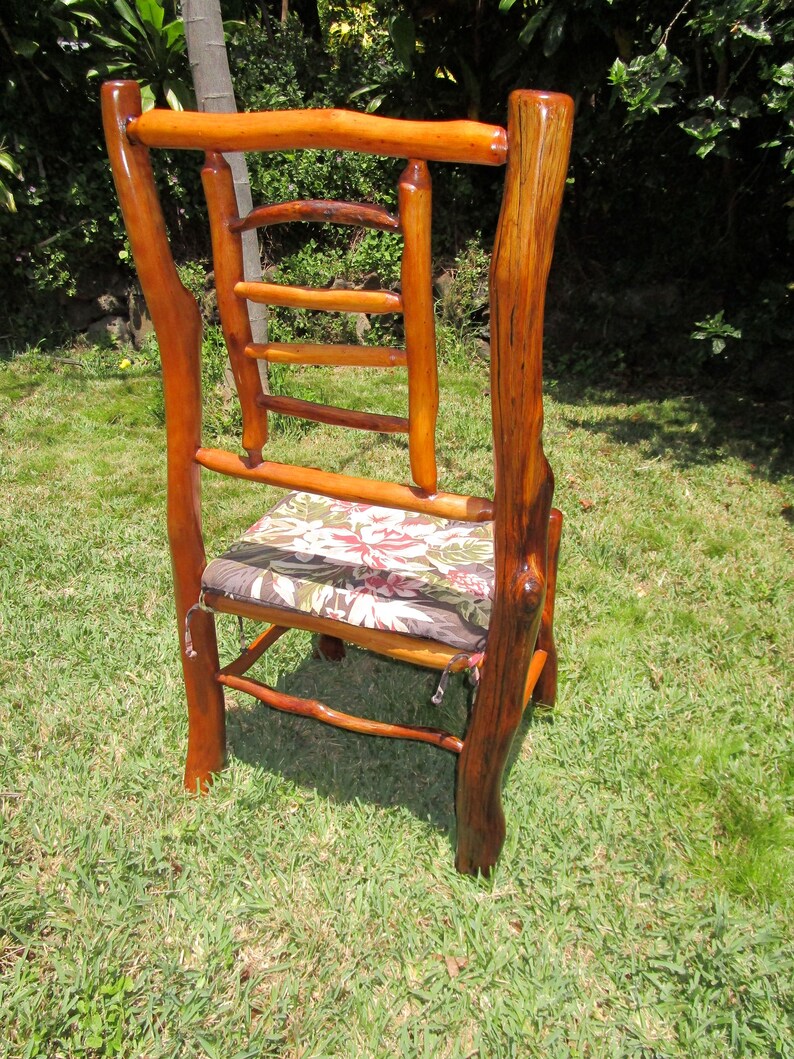 Rustic Side Chair Native Hawaiian Ohia Wood - Etsy