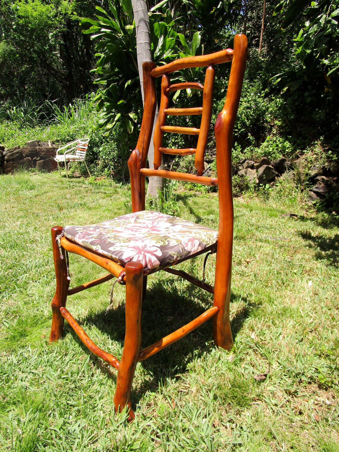 Rustic Side Chair Native Hawaiian Ohia Wood - Etsy