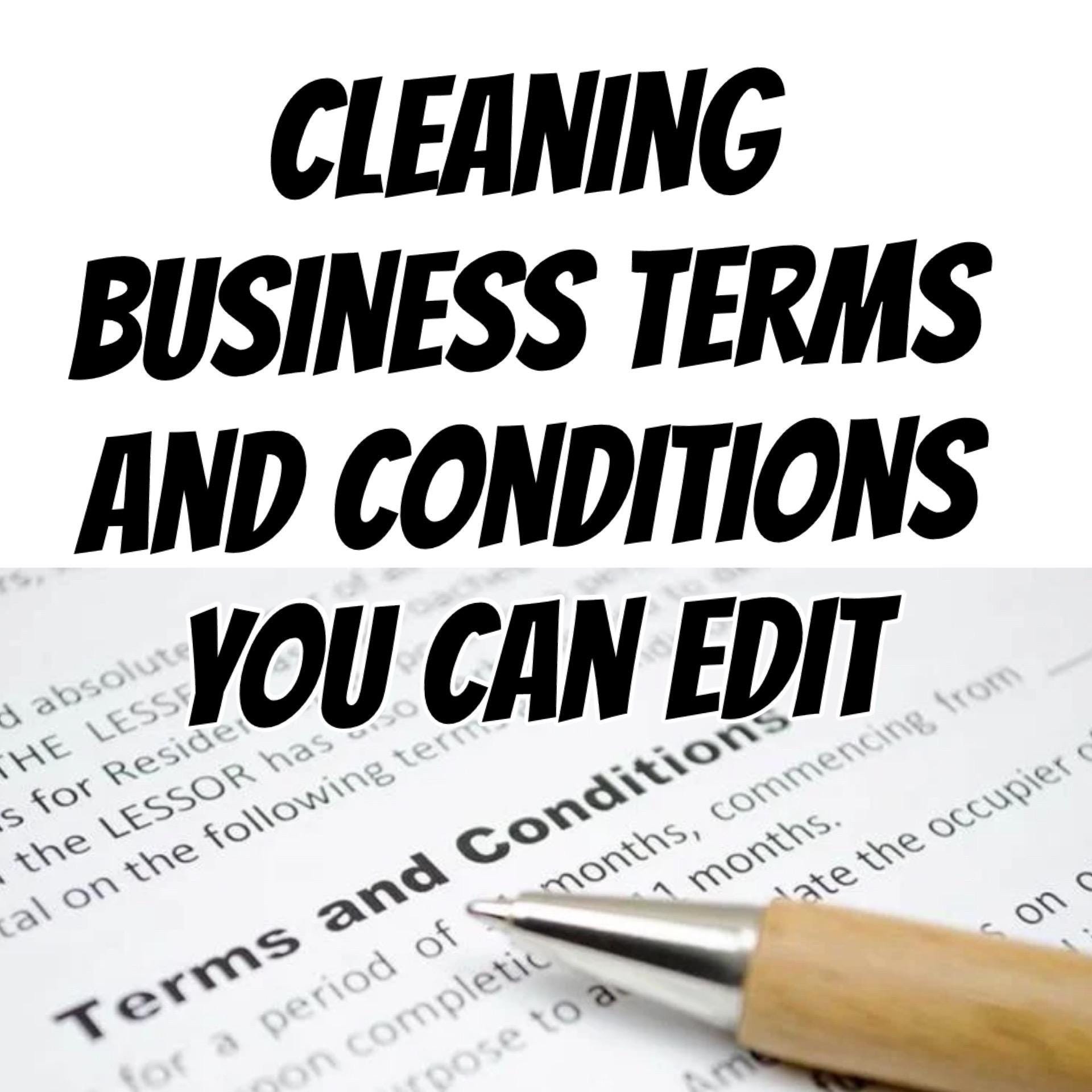 Cleaning Terms and Conditions - Etsy