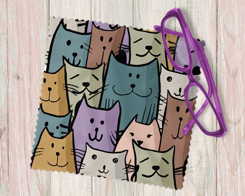 Cartoon Cats Lens Cloth | Cute Lens Cloths | Lens Cloths | Eyeglass ...