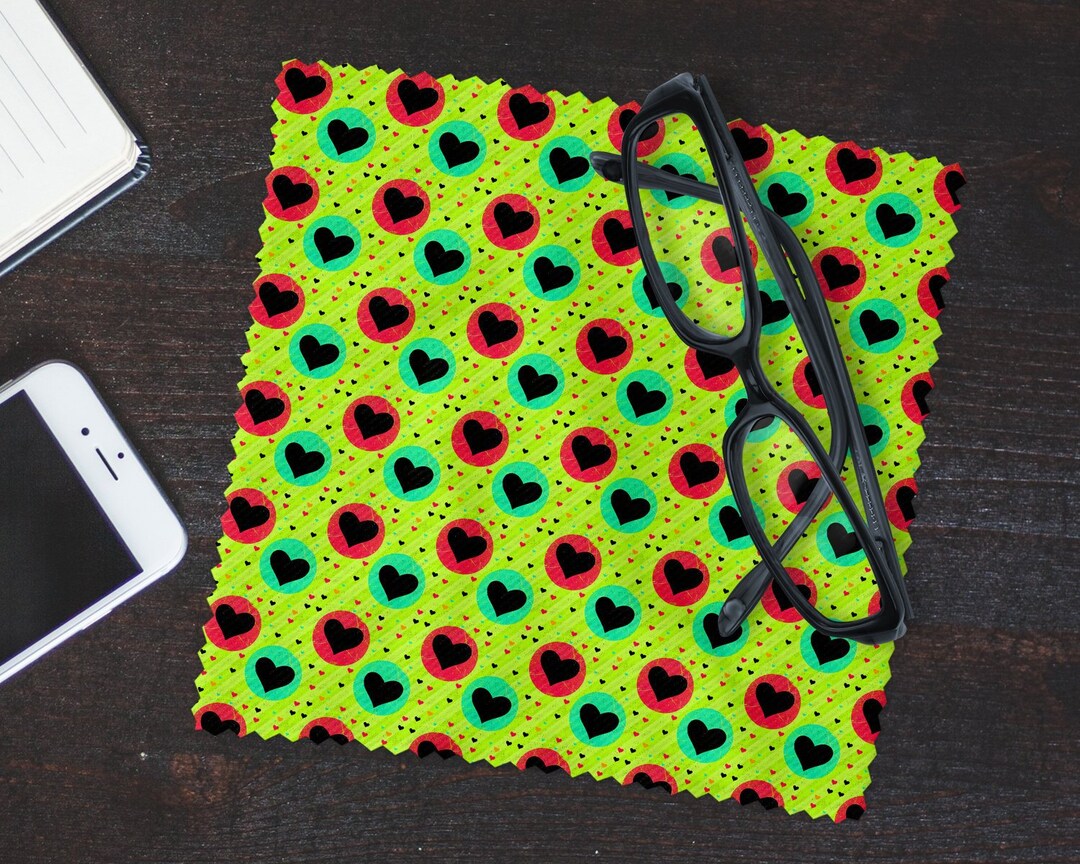 Heart Pattern Lens Cloth | Cute Lens Cloth | Lens Cloth | Eyeglass ...