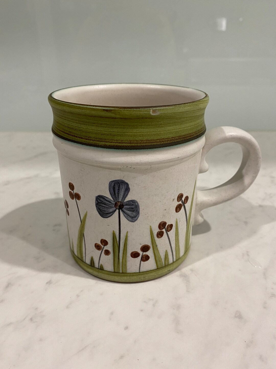 Vintage Denby Mug With Flower Design - Etsy Australia