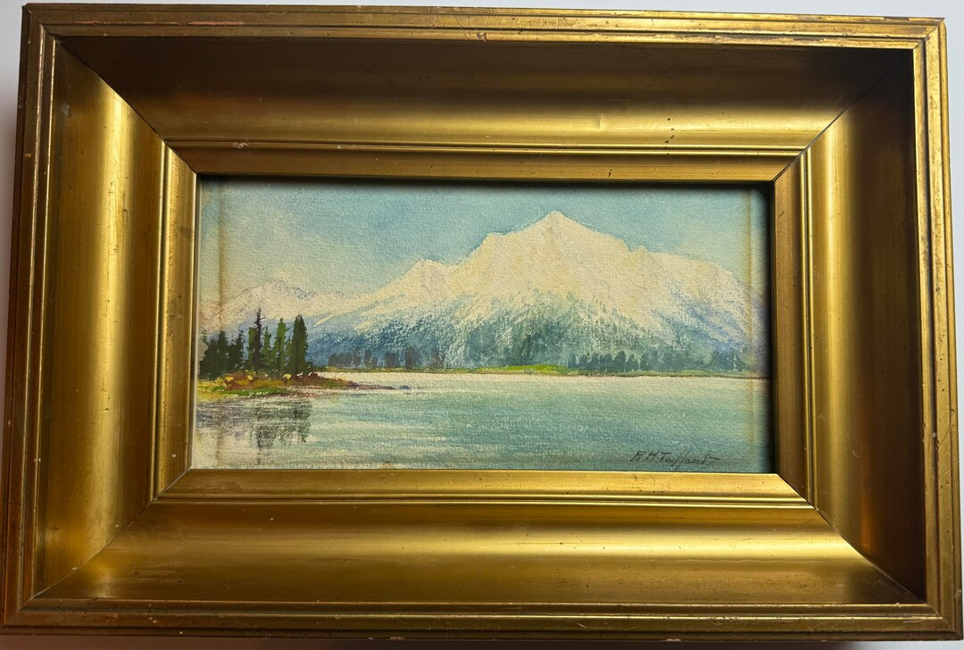 Richard Tallant american, 1853-1934 Snowmass Peak and Lake Watercolor 4 ...