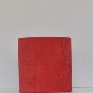 Red Velvet Drum Lampshade-velvet Lamp Shade- Lampshade-custom Made-to ...