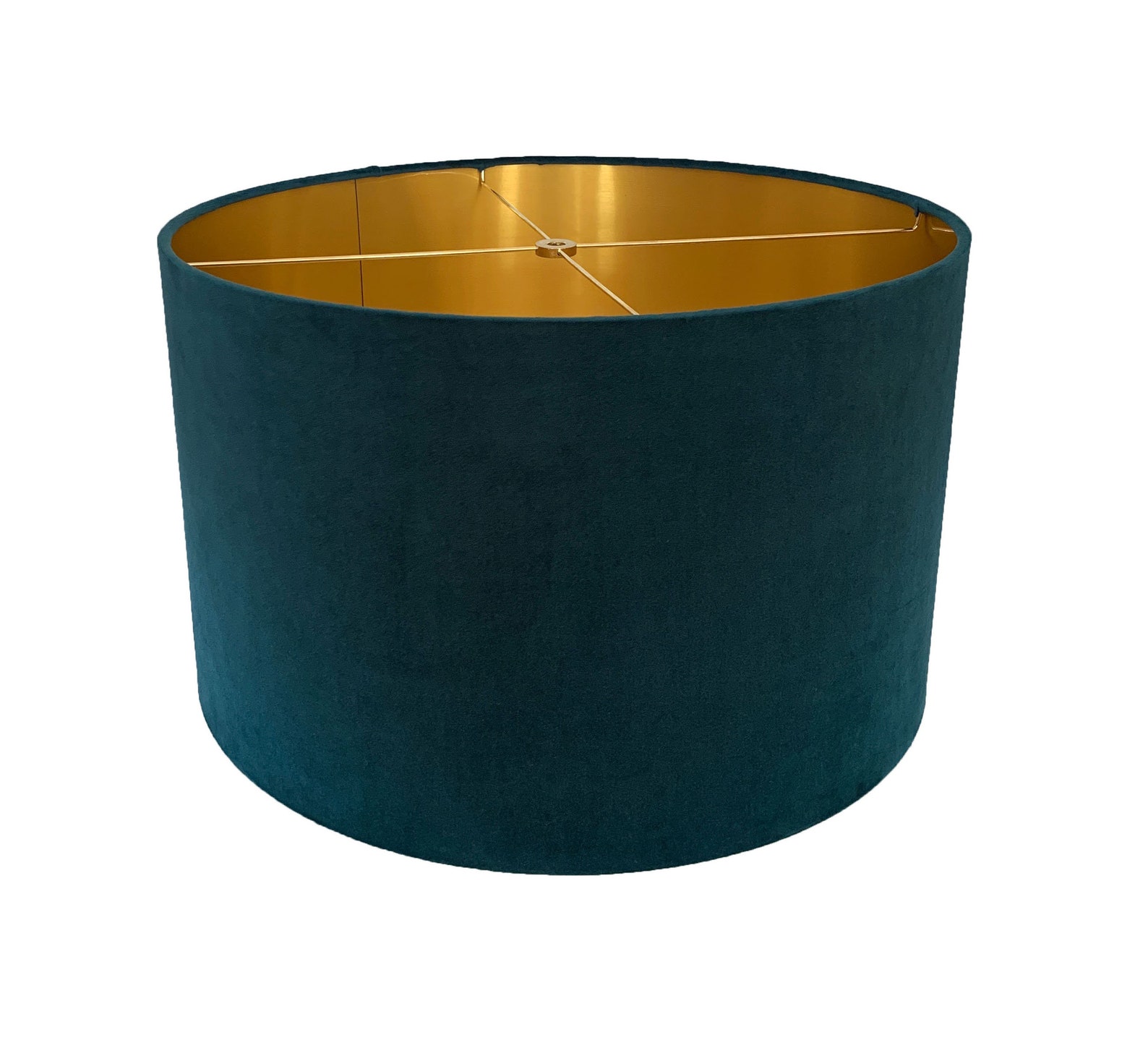 Teal Velvet Drum Lampshade-velvet Lamp Shade- Lampshade-custom Made-to ...