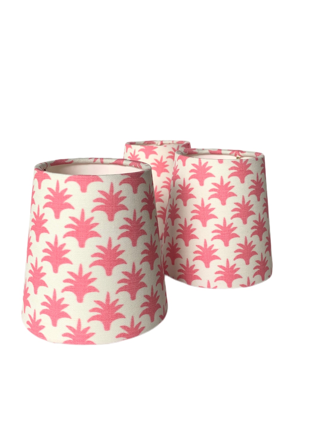 SOLD INDIVIDUALLY- Floral Pink Sconce Shade: Handmade Linen Chandelier ...