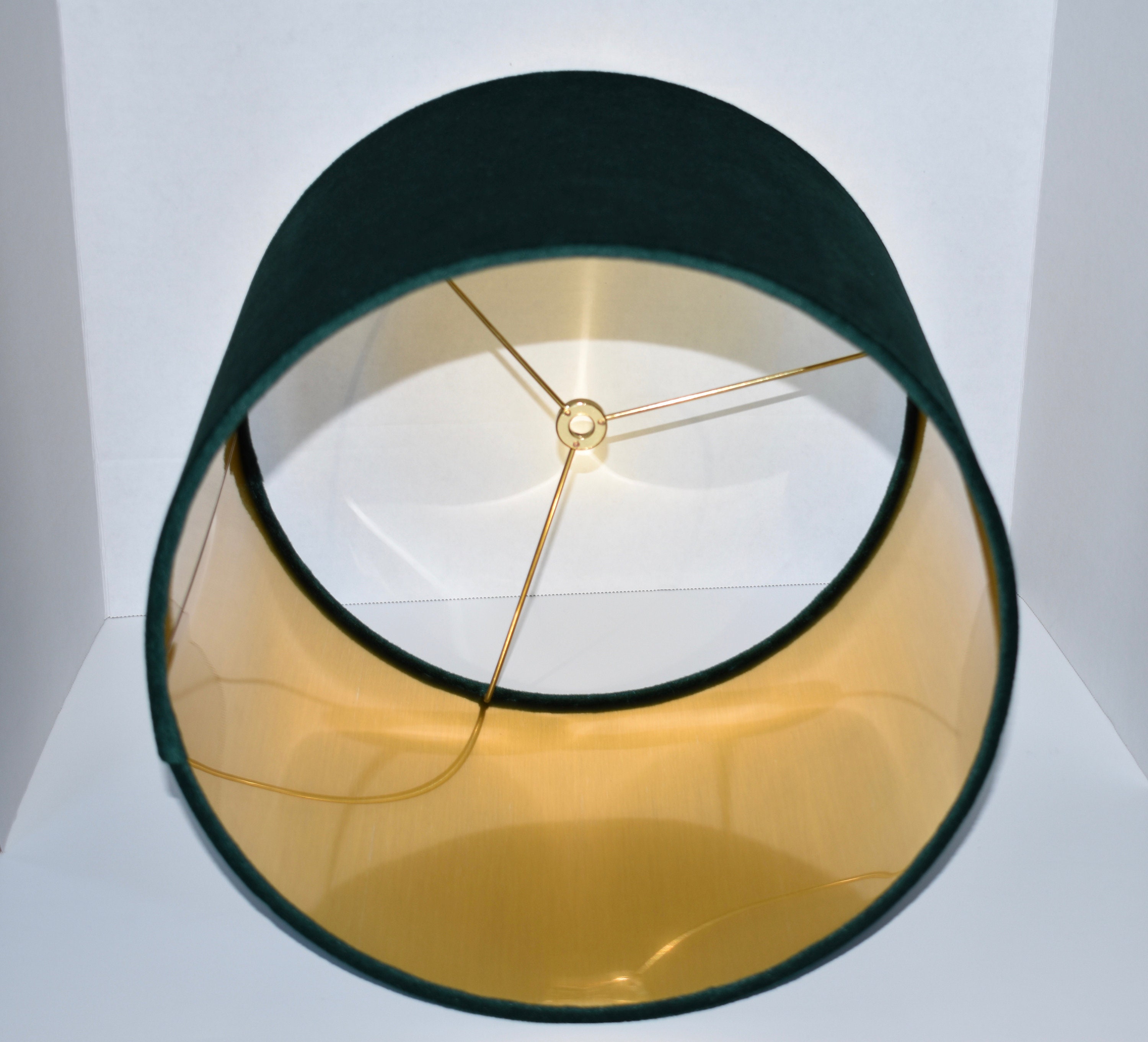 Green Velvet Drum Lampshade-velvet Lamp Shade- Lampshade-custom Made-to ...