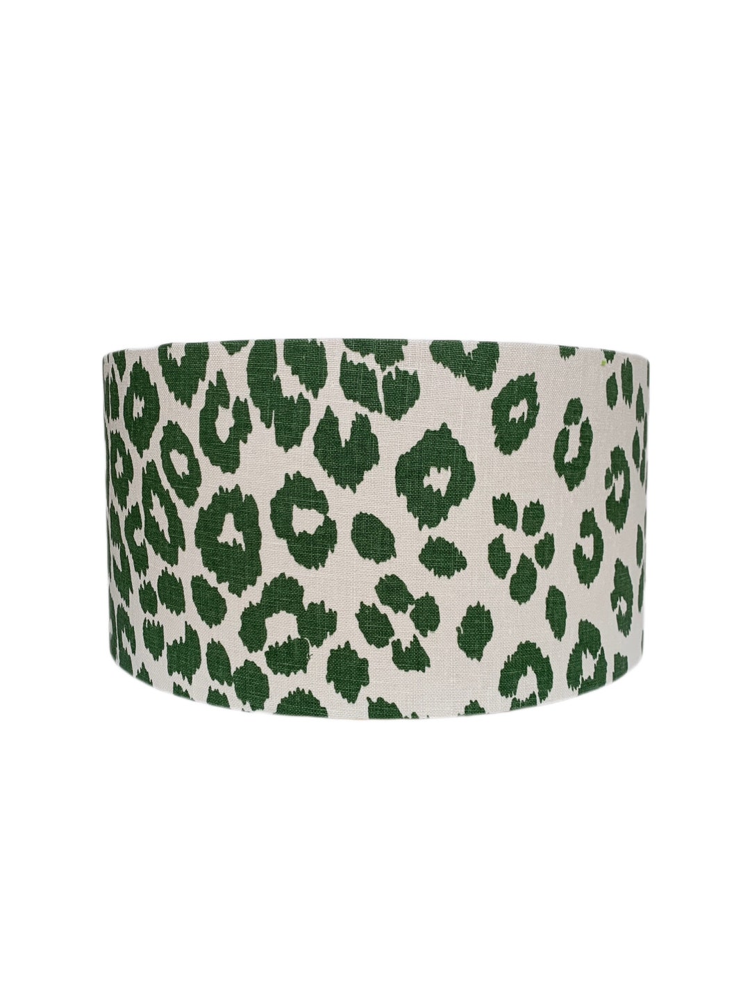 Green Leopard Lamp Shades- Made to Order- ICONIC LEOPARD Drum Lampshade ...