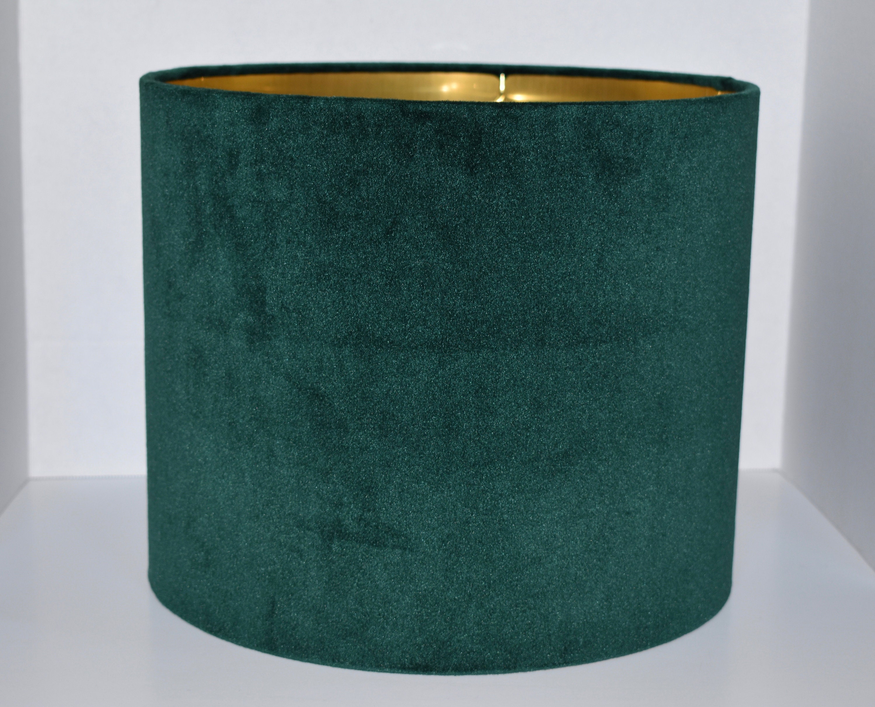 Green Velvet Drum Lampshade-velvet Lamp Shade- Lampshade-custom Made-to ...