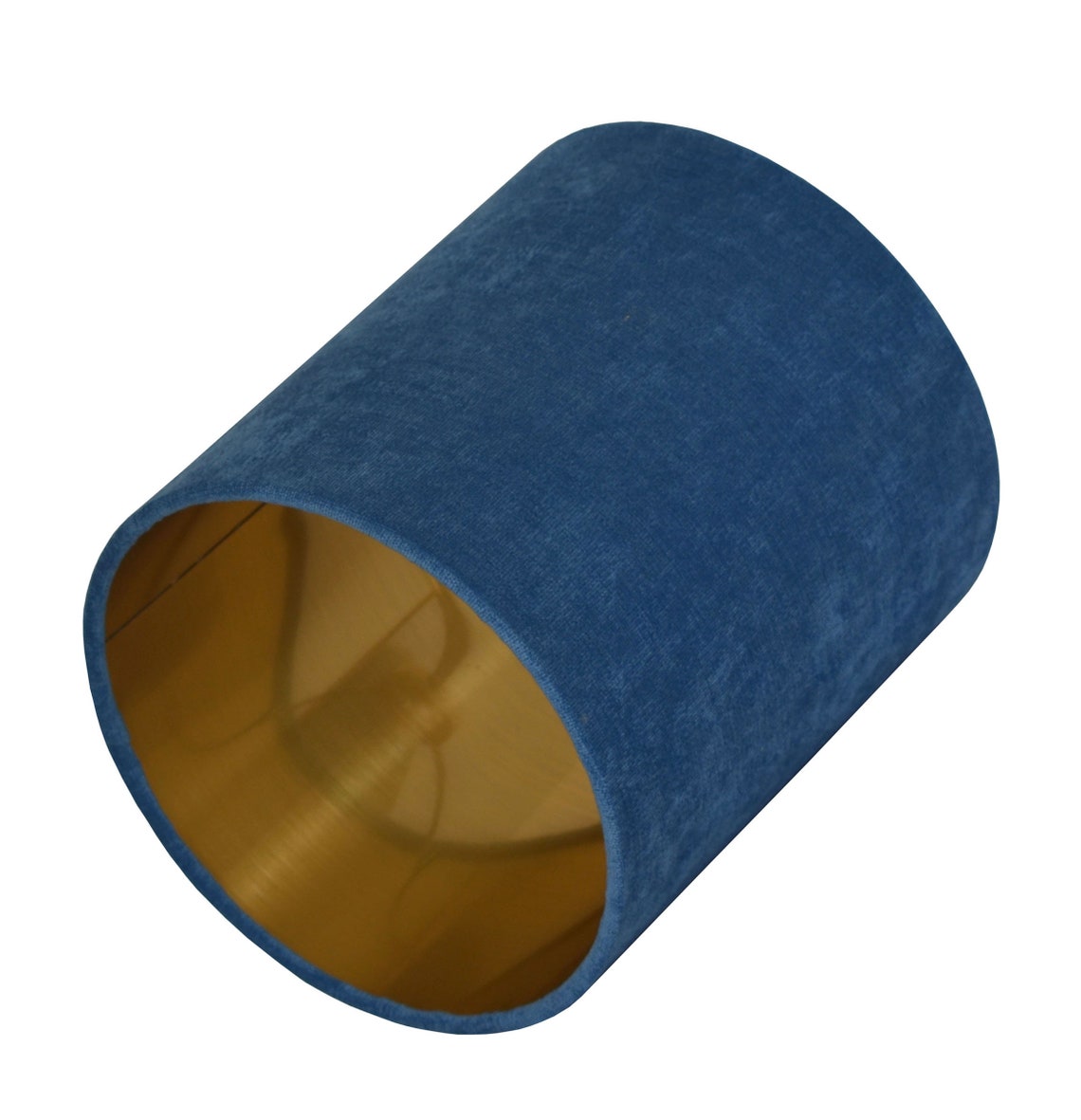 Ocean Blue Velvet Drum Lampshade-blue Lamp Shade | Etsy