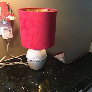 Red Velvet Drum Lampshade-gold Red Velvet Lamp Shade - Etsy