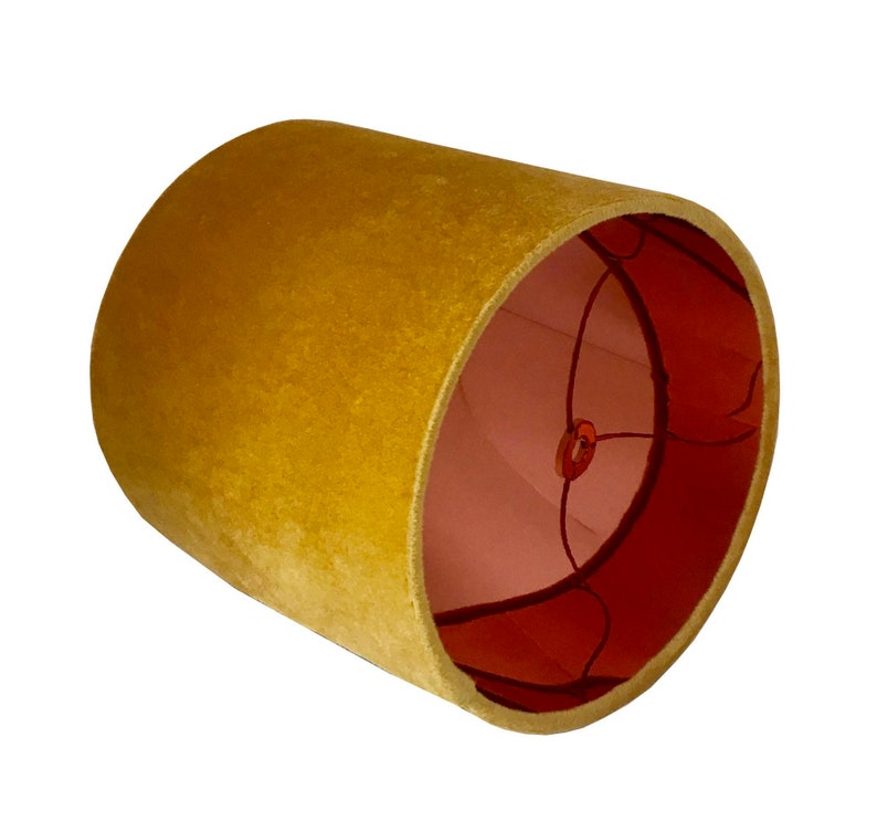 Mustard Velvet Drum Lampshade-velvet Lamp Shade- Lampshade-custom Made ...