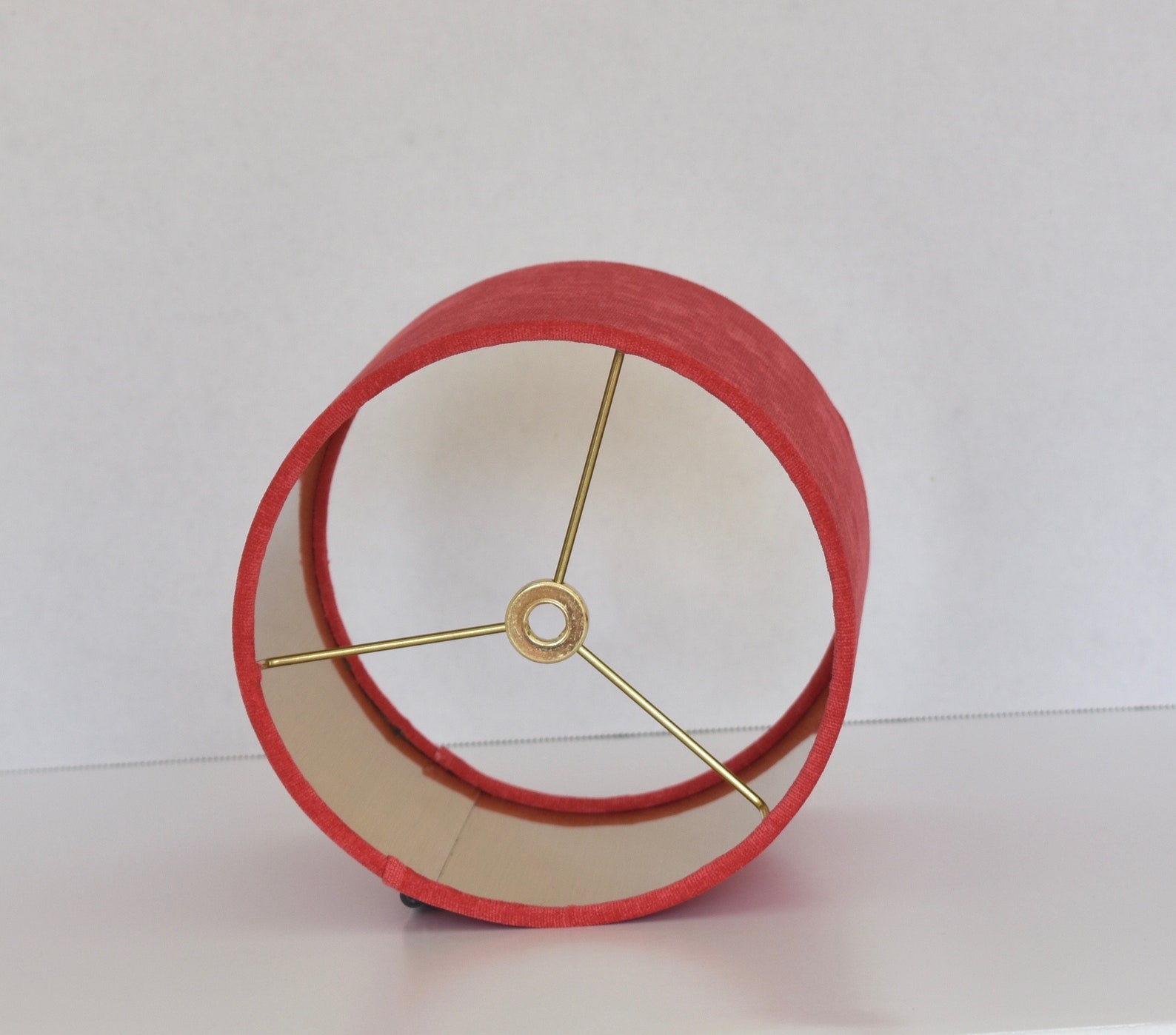 Red Velvet Drum Lampshade-gold Red Velvet Lamp Shade - Etsy