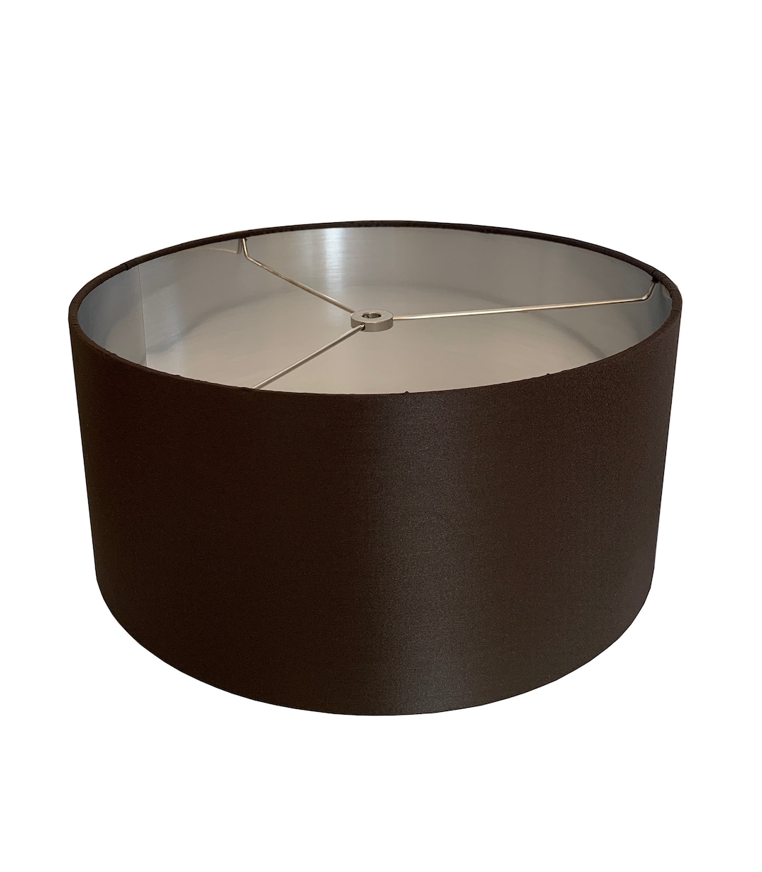Chocolate Brown Satin Drum Lampshade Satin-chocolate Lamp Shade ...