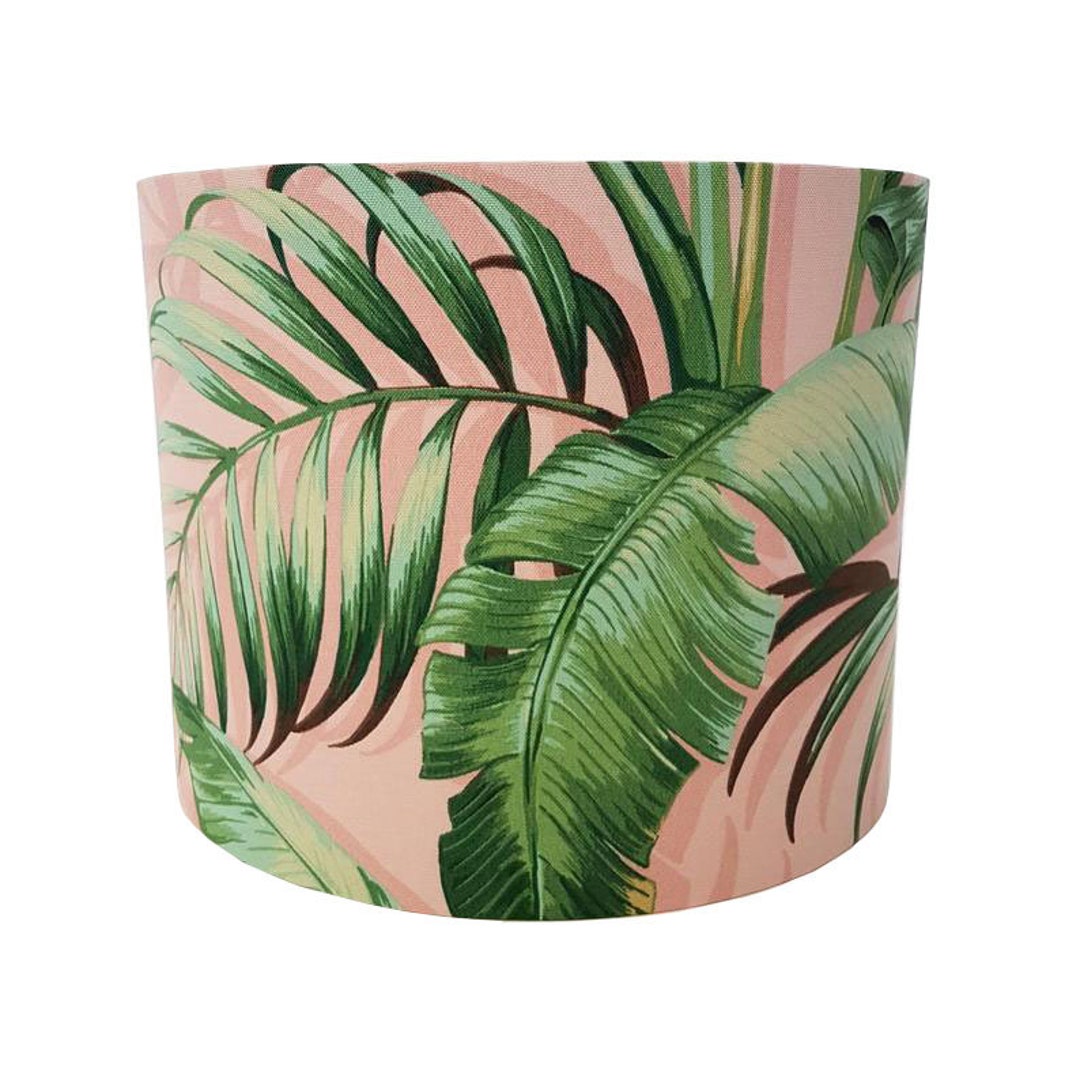 Blush Pink Leaves Lamp Shade -leaves Lamp Shades -green Lampshade ...