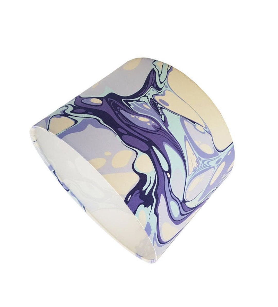Purple White Marble Lamp Shade Custom Made-to-order-home Decor-table ...
