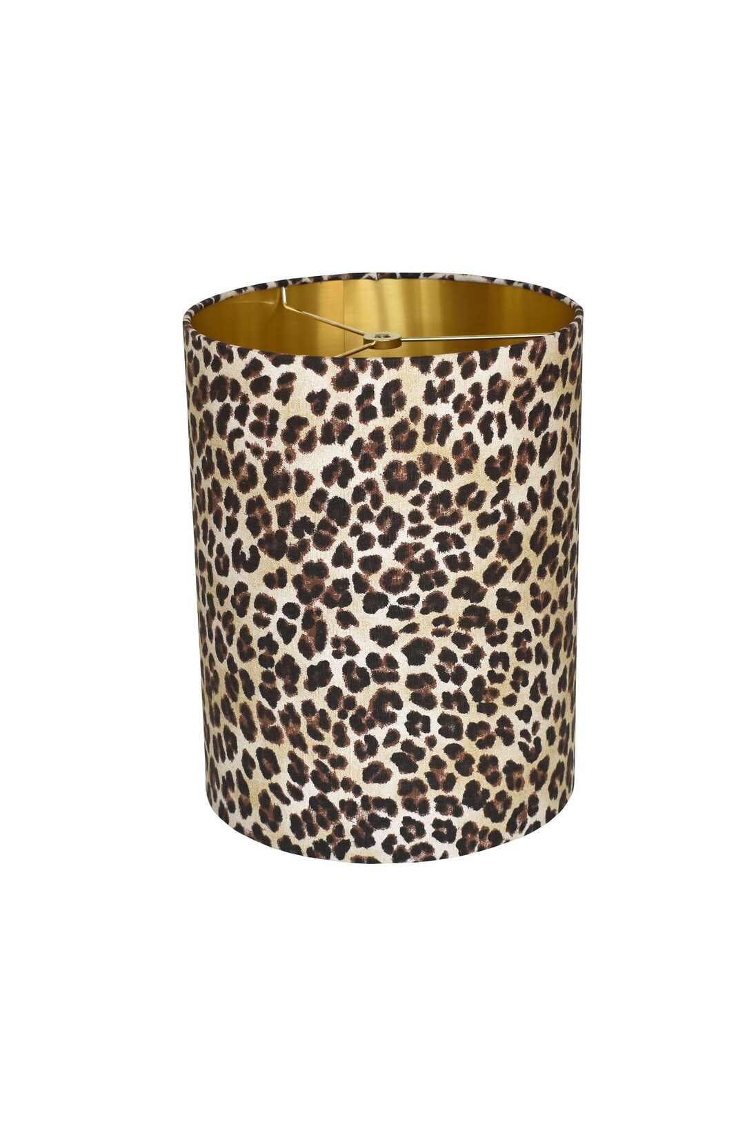 Leopard Print Drum Lampshade Lamp Shade-tan Brown Lamp Shade Custom ...