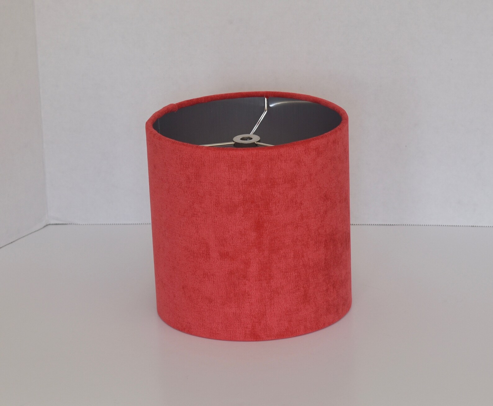 Red Velvet Drum Lampshade-silver Red Velvet Lamp Shade - Etsy
