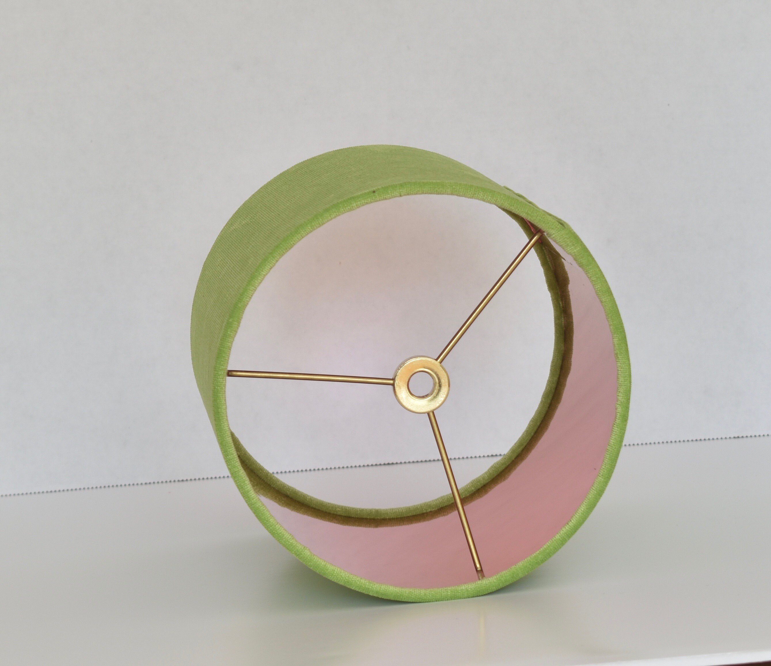 Lime Velvet Drum Lampshade-velvet Lamp Shade- Lampshade-custom Made-to ...