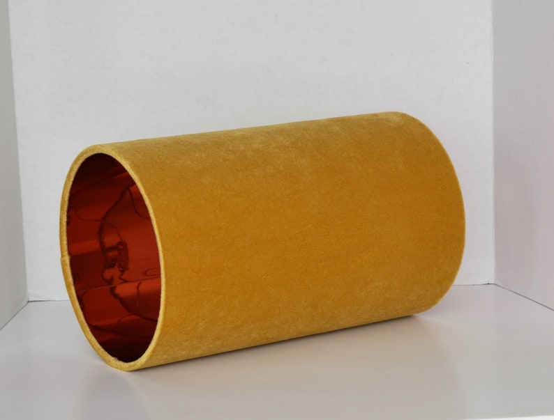 Mustard Velvet Drum Lampshade-velvet Lamp Shade- Lampshade-custom Made ...