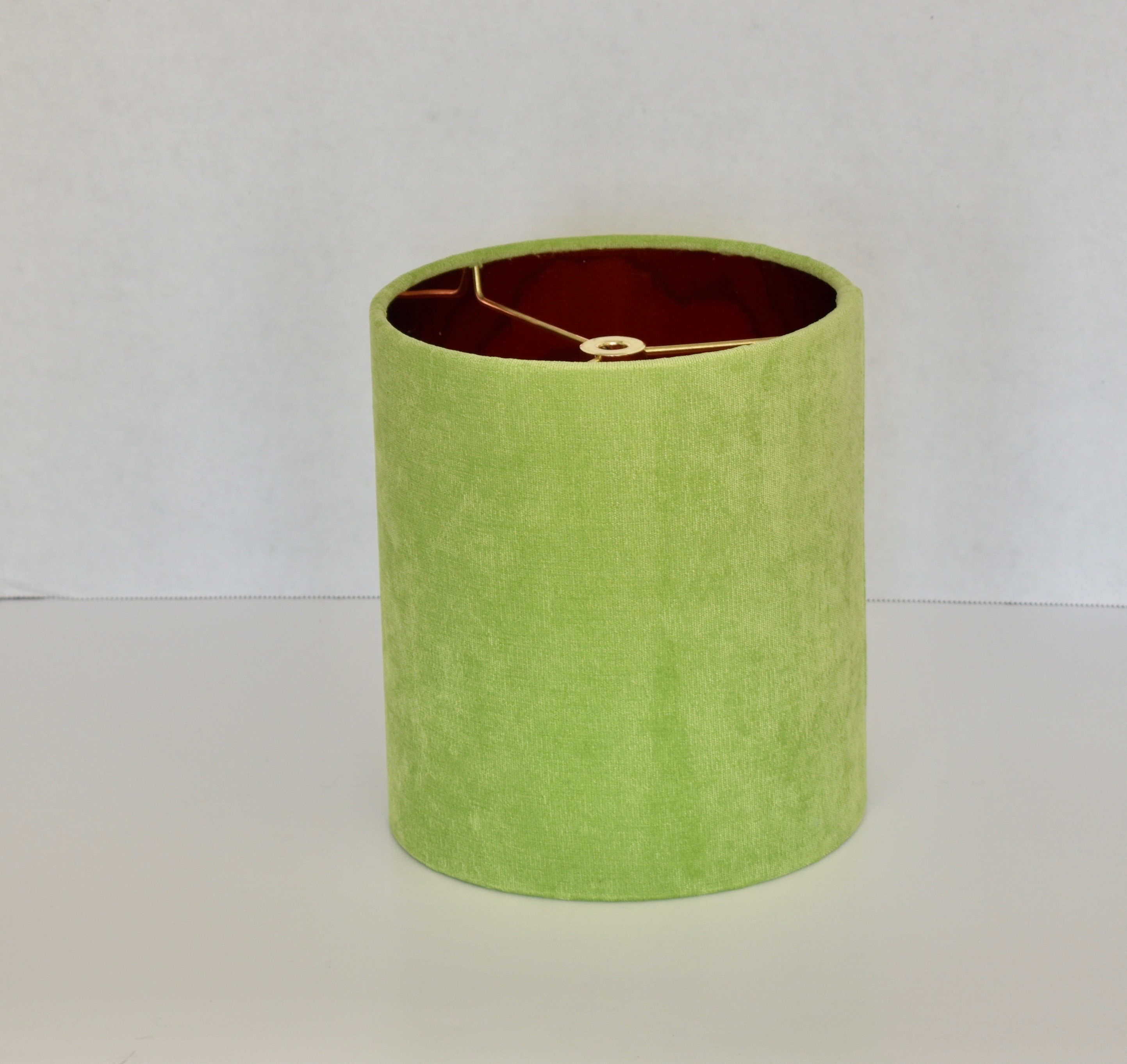 Lime Velvet Drum Lampshade-velvet Lamp Shade- Lampshade-custom Made-to ...