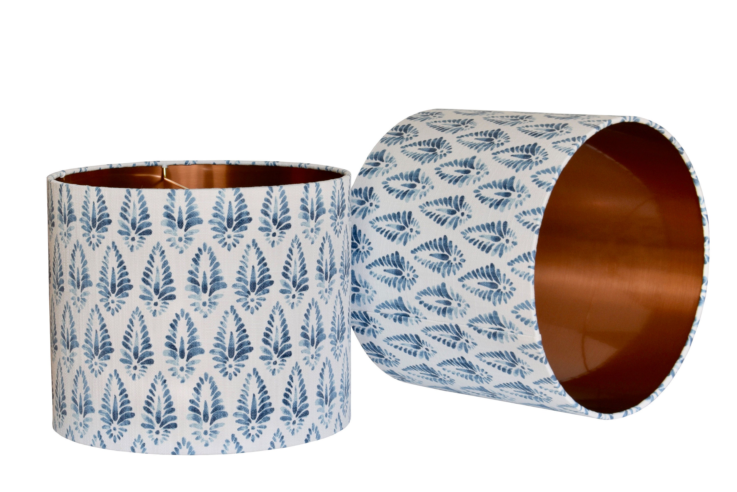 Blue Drum Lampshade-patterned Lamp Shade- Lampshade-custom Made-to ...
