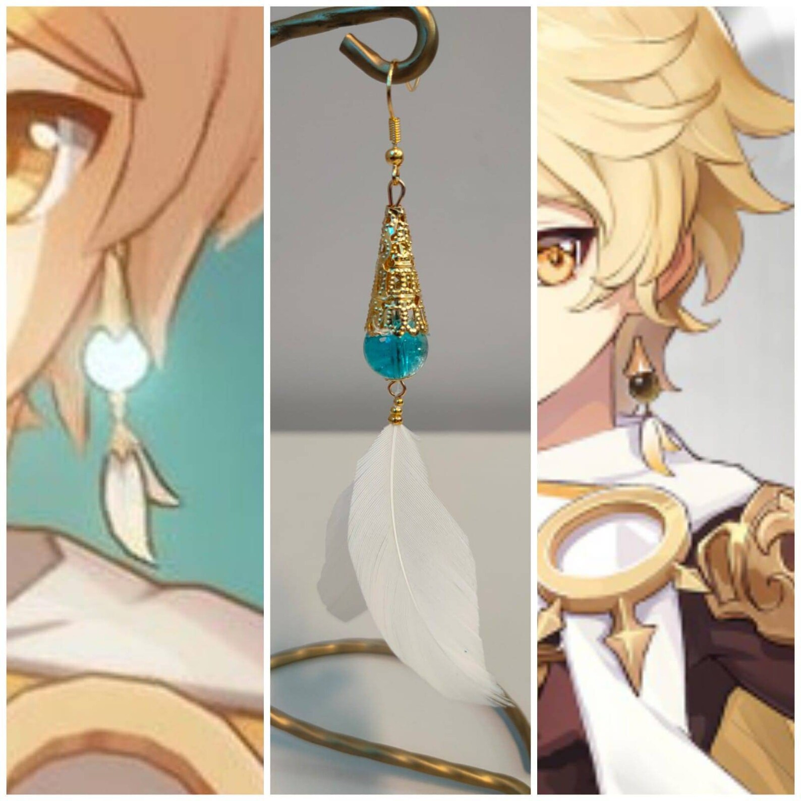 Cosplay earring Aether from Genshin Impact | Etsy