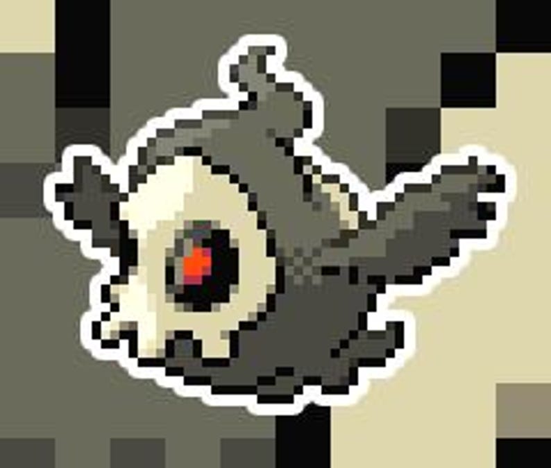 Duskull Pokemon Holographic Pixel Art Sticker 9 - Etsy